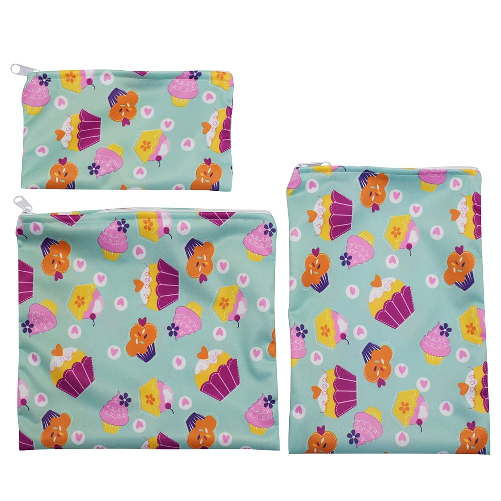 3 Pack - Reusable Sandwich Bags Dishwasher Safe Durable Washable Quick ...