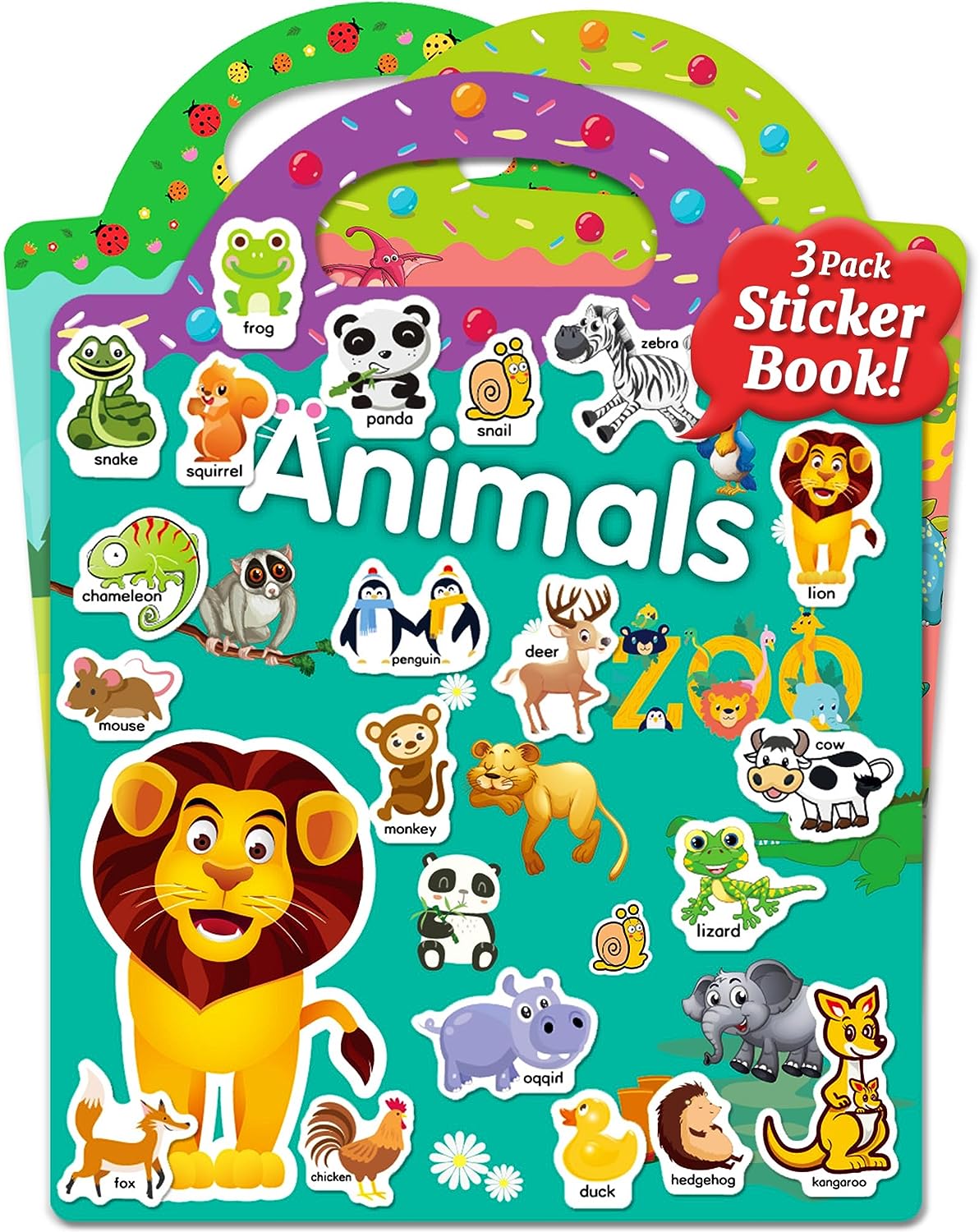 3 Pack Reusable Sticker Bookfor Kid Educational Learning Toy - Walmart.com