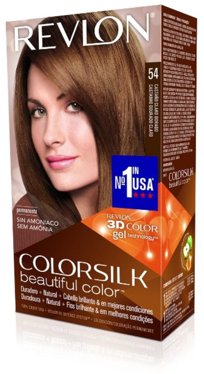 Revlon ColorSilk Hair Color 54 Light Golden Brown 1 Each (Pack of 3 ...