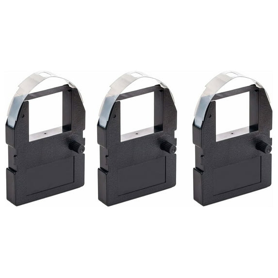 (3 Pack) Ribbon Cartridge for 3500, 3700, 4000 Time Clocks, Black ...