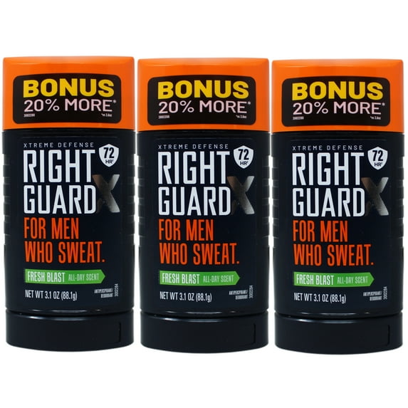 3 Pack - Right Guard Xtreme Defense Antiperspirant & Deodorant for Men ...
