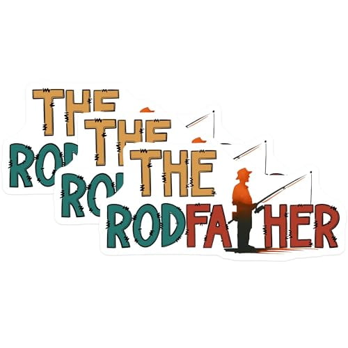 (3 Pack) Rodfather Decals - Fishing Lover - Funny Dad Decal - 3 Inches ...
