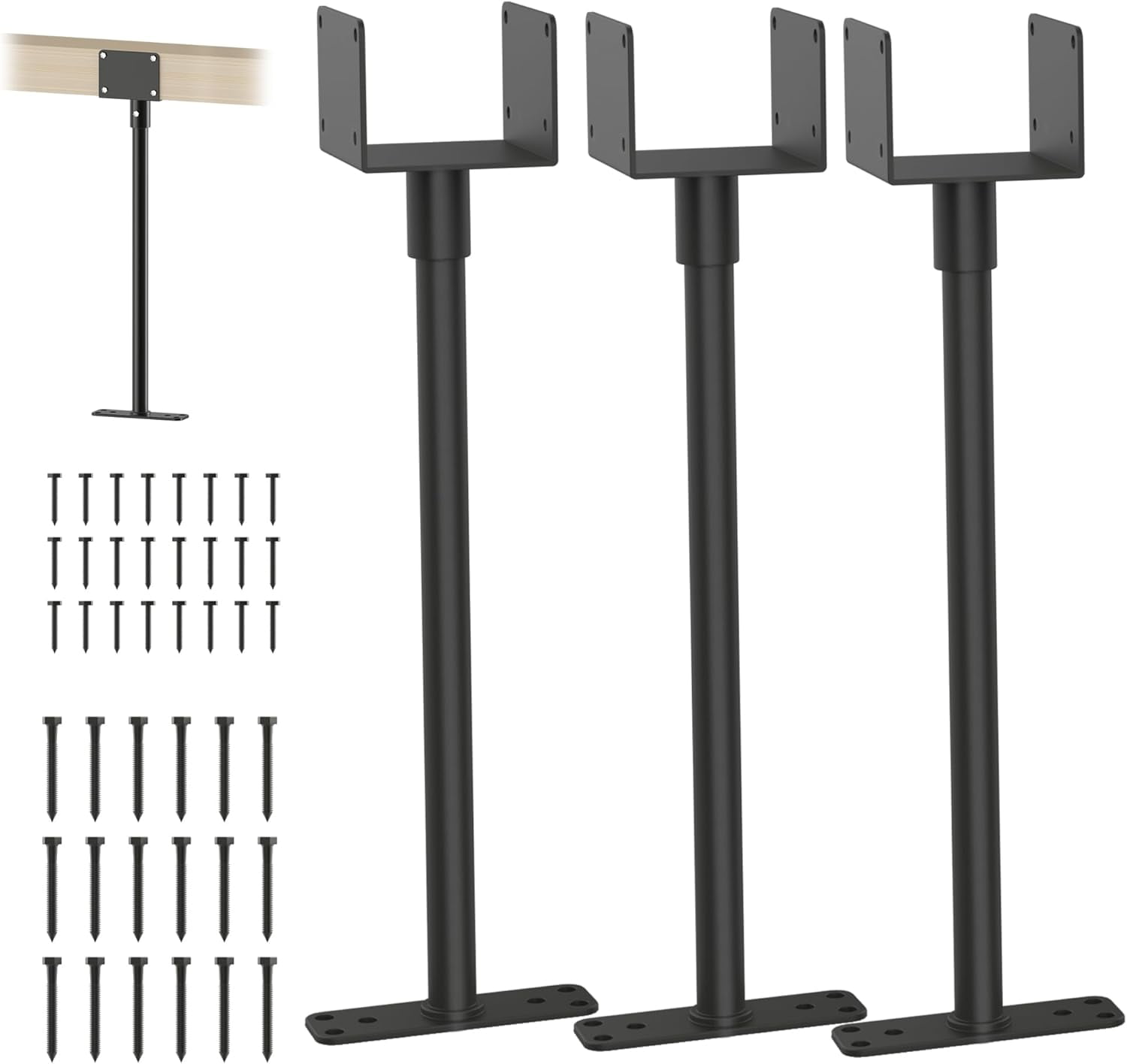 Vertical Roof Riser Brackets 3 Pack Pergola Roof Riser Bracket, Heavy ...