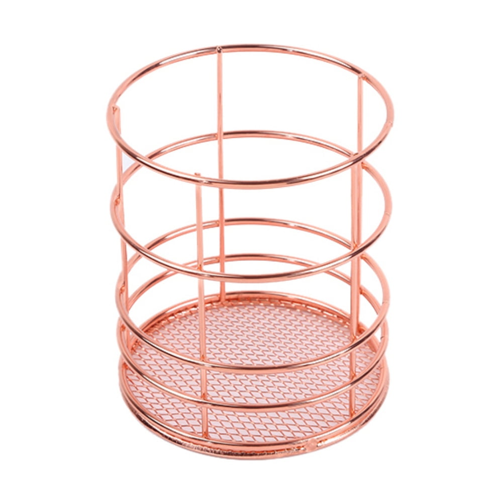 3 Pack Rose Gold Wire Mesh Basket, Metal Desk Drawer Organizer Desktop ...