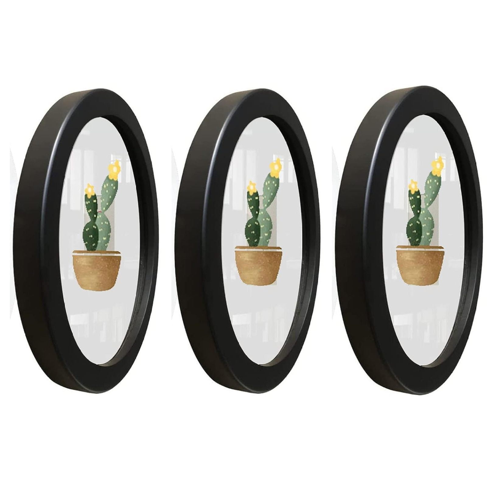 3 Pack Round Photo Frames 8 Inch for Wall Mounting Display or Table ...