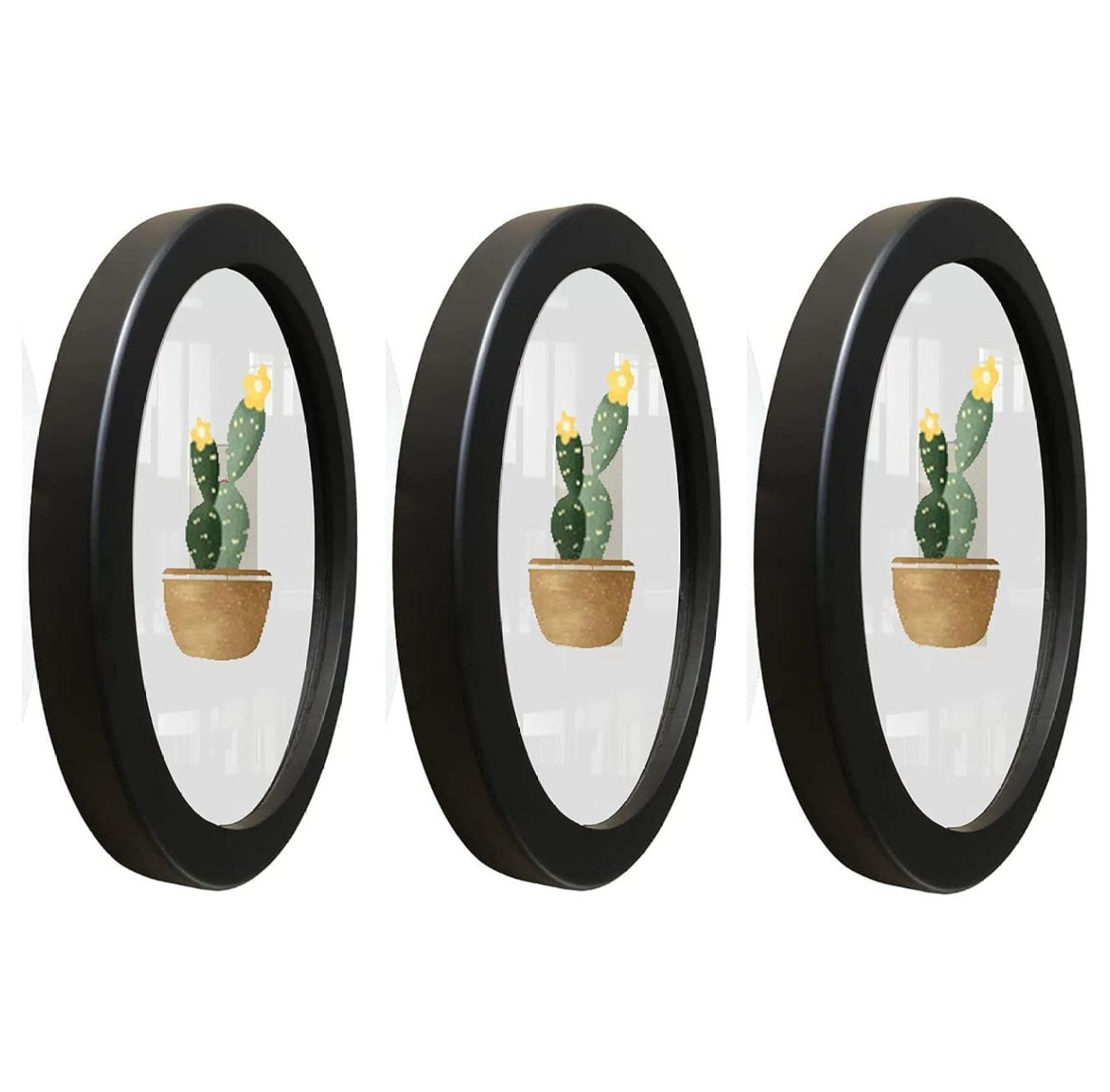 3 Pack Round Photo Frames 8 Inch for Wall Mounting Display or Table ...