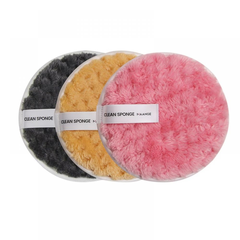 3 Pack Round Powder Puffs, Makeup Puffs Pads with Strap, Washable Face ...