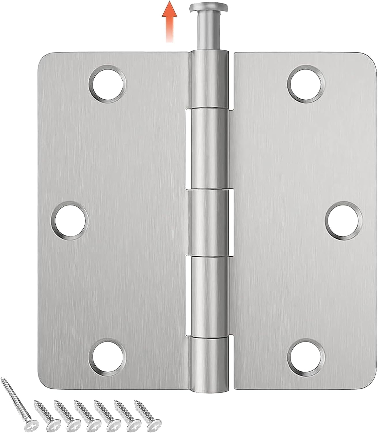 3 Pack Rounded Door Hinges,3.5 Inch Exterior Door Hinges, 1/4 Radius ...