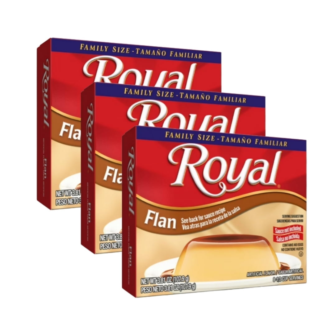 (3 Pack) Royal Instant Custard Dessert Mix No Caramel Sauce Included, 3 ...