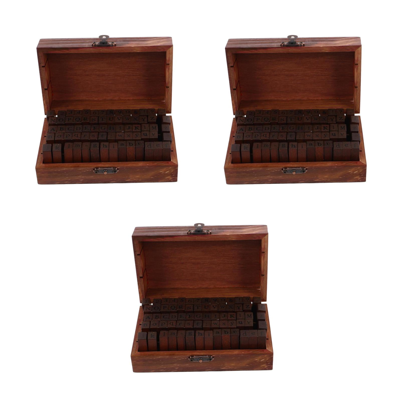 3 Pack Rubber Stamps Letters Alphabet Logo Vintage Stencils Child ...