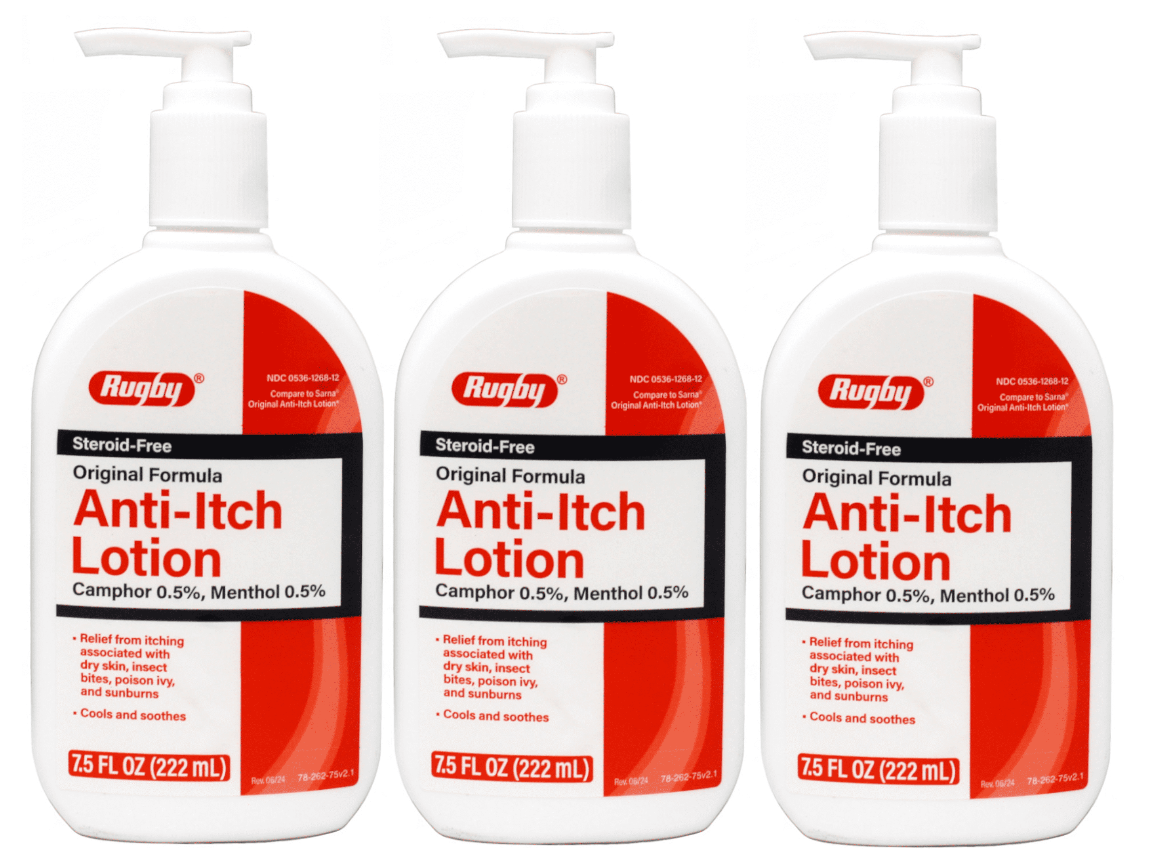 3 Pack - Rugby Original Formula Anti-Itch Lotion Camphor 0.5% , Menthol ...