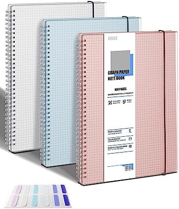 3 Pack Ruled Notebook, 8.5 x 11 Inches Spiral Notebooks for Work ...