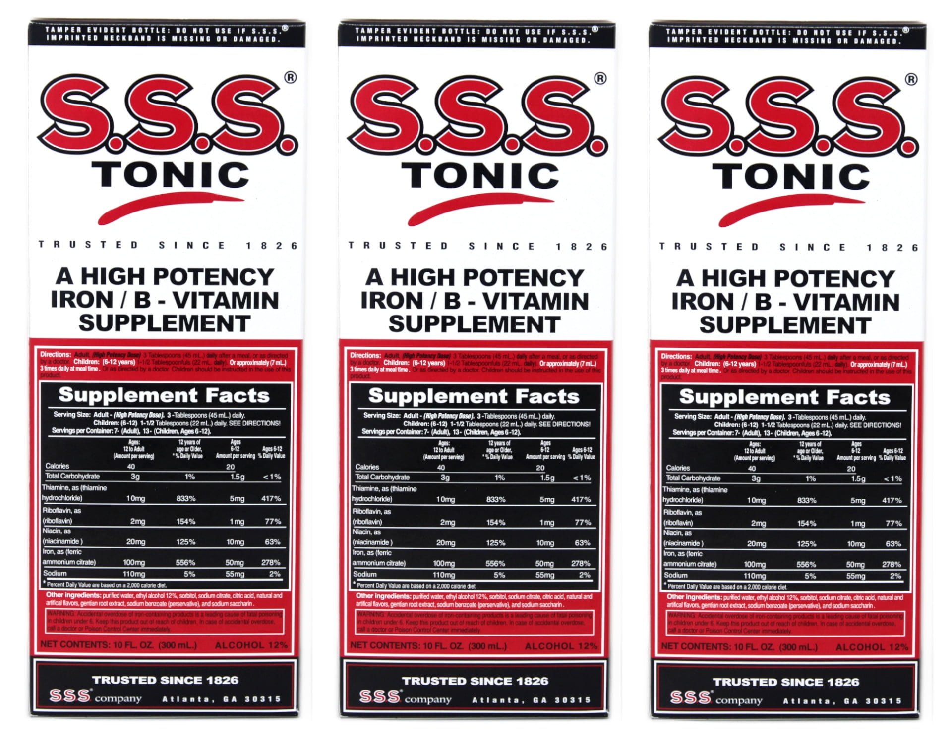 3 Pack S.S.S. Tonic Liquid 10 oz Each - Walmart.com
