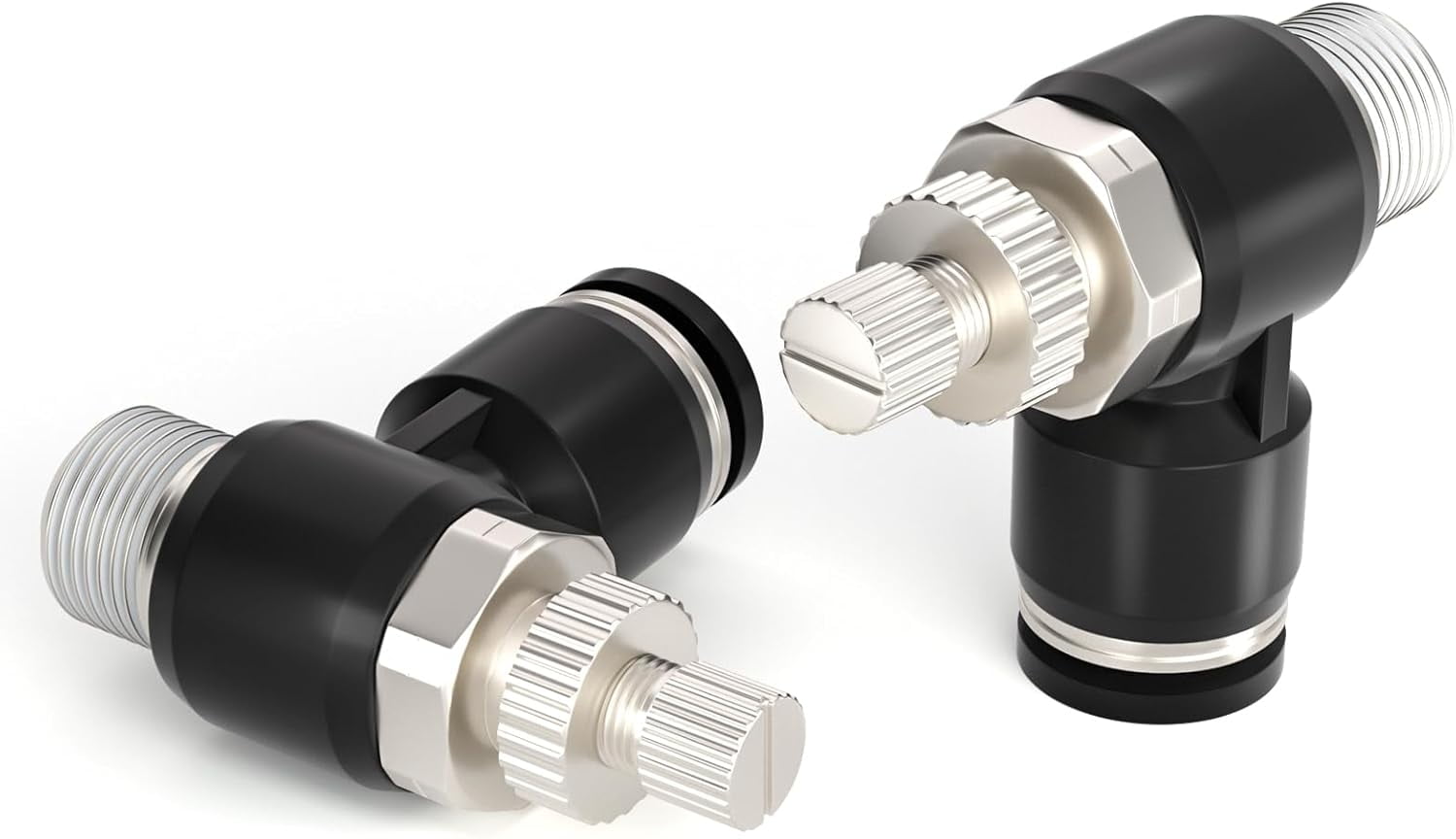 3 Pack SL-1/4-N2 Push to Connect Air Line Fitting Air Flow Control Valve 1/4 Inch od 1/4 Inch ...