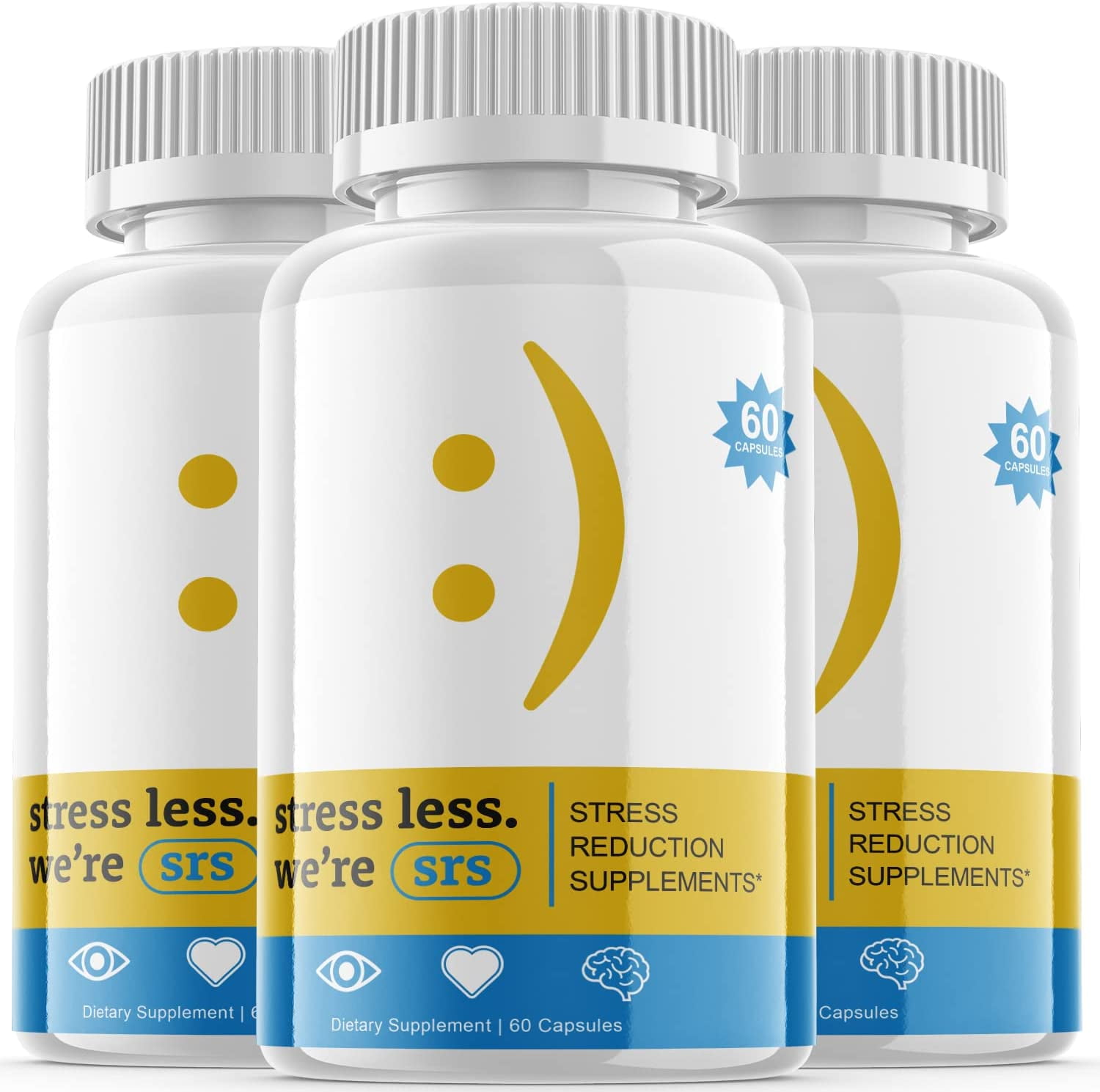 (3 Pack) SRS Stress Reduction Supplement - Dietary Supplement for Focus ...
