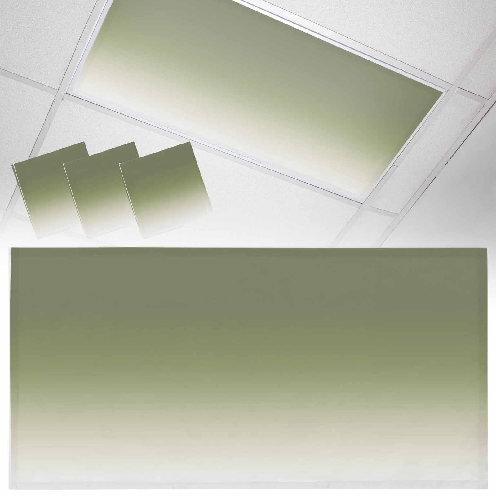 3 Pack Sage Green Fluorescent Light Covers for Ceiling Lights and Beige ...