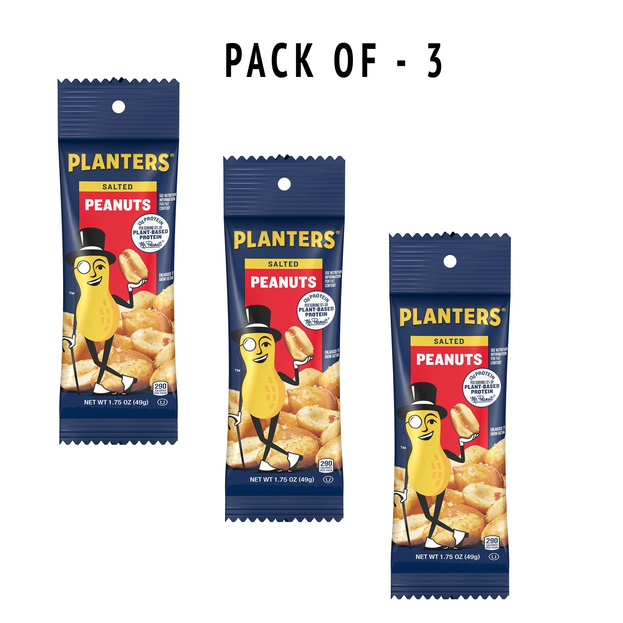 3-Pack Salted Peanuts - the Perfect Snack for Any Moment with Freshness ...