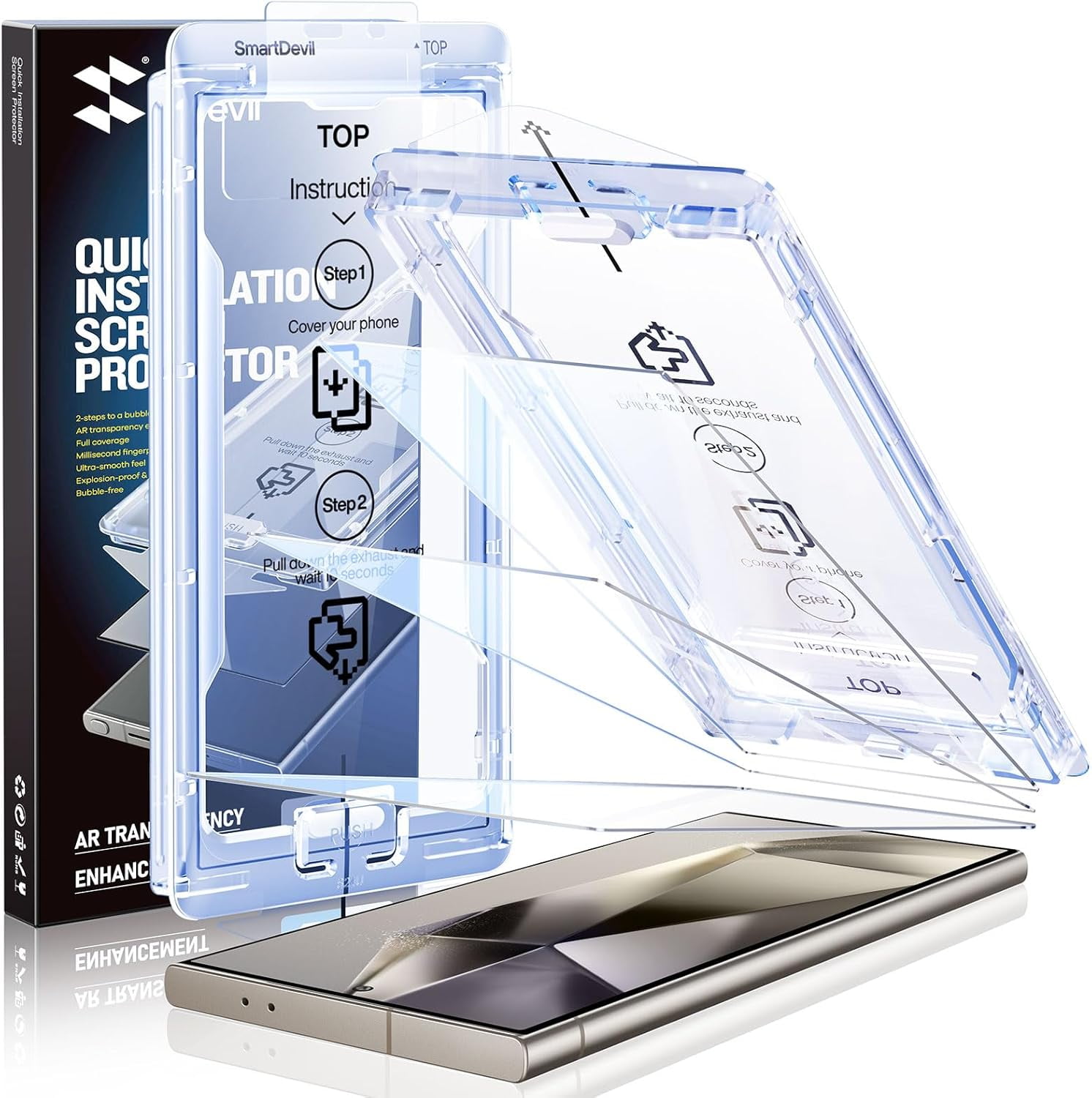 [3 Pack for Samsung Galaxy S24 Ultra Screen Protector, Finger Print ...