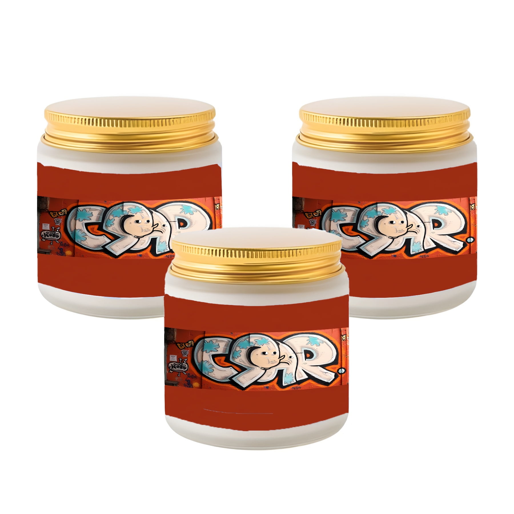 3 Pack Scented Soy Wax Candles - Colorful Graffiti - Style Design with ...