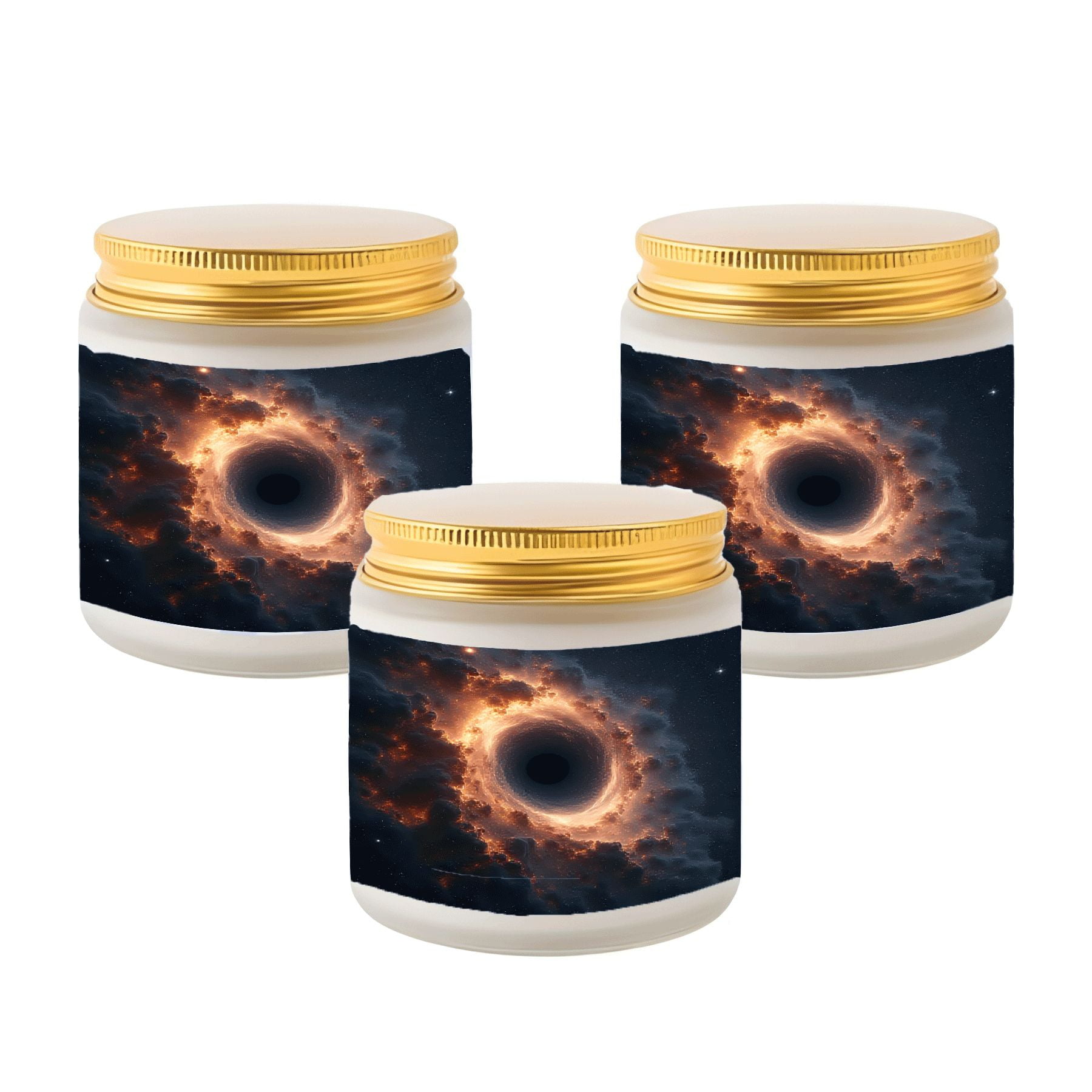 3 Pack Scented Soy Wax Candles - Cosmic Black Hole Design Perfect for ...