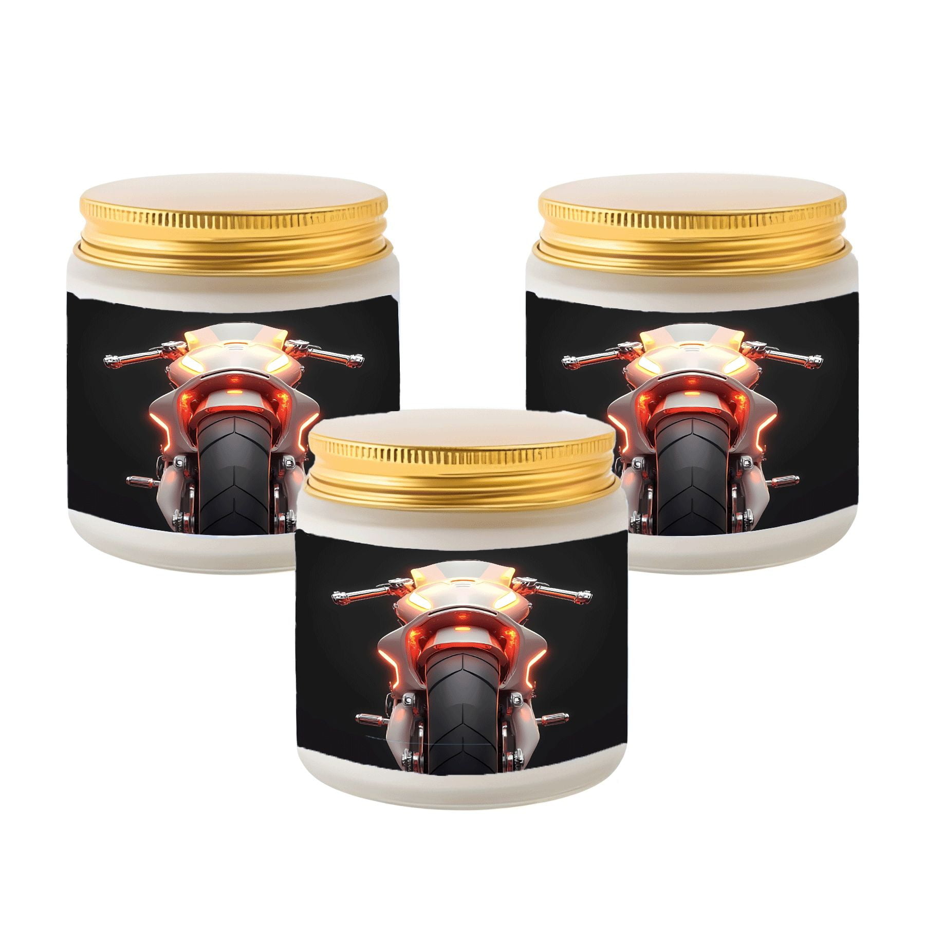 3 Pack Scented Soy Wax Candles - Elegant Cylindrical Design with ...