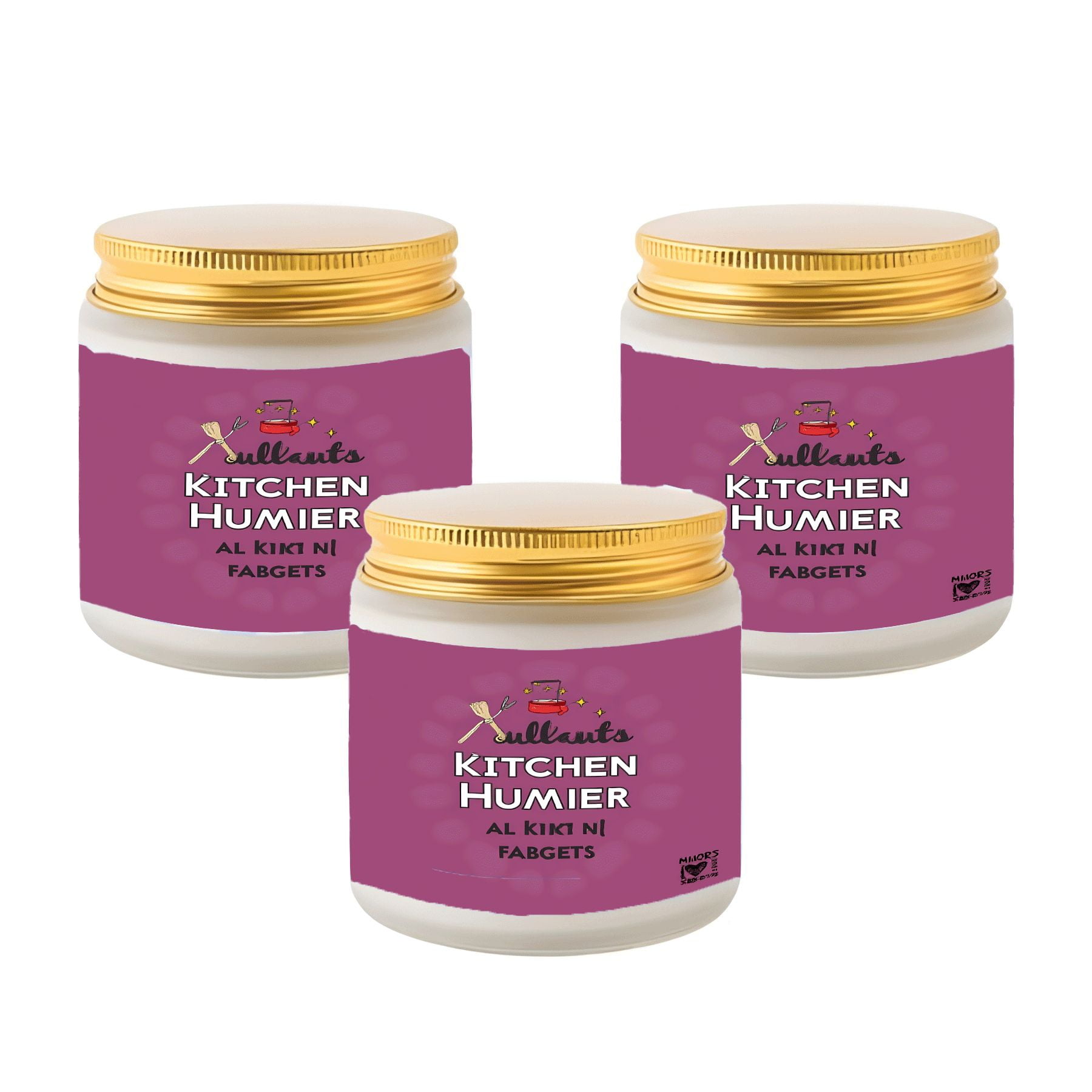 3 Pack Scented Soy Wax Candles - Elegant White Jars with Gold Lids ...