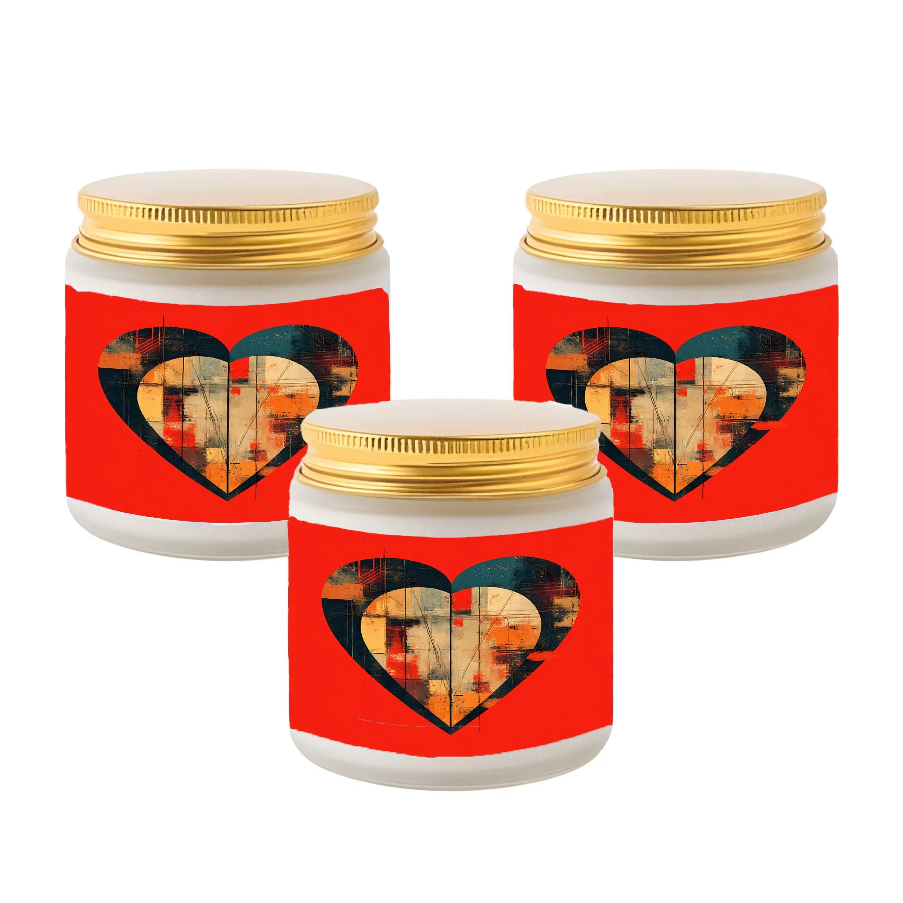 3 Pack Scented Soy Wax Candles - Elegant White Jars with Colorful ...