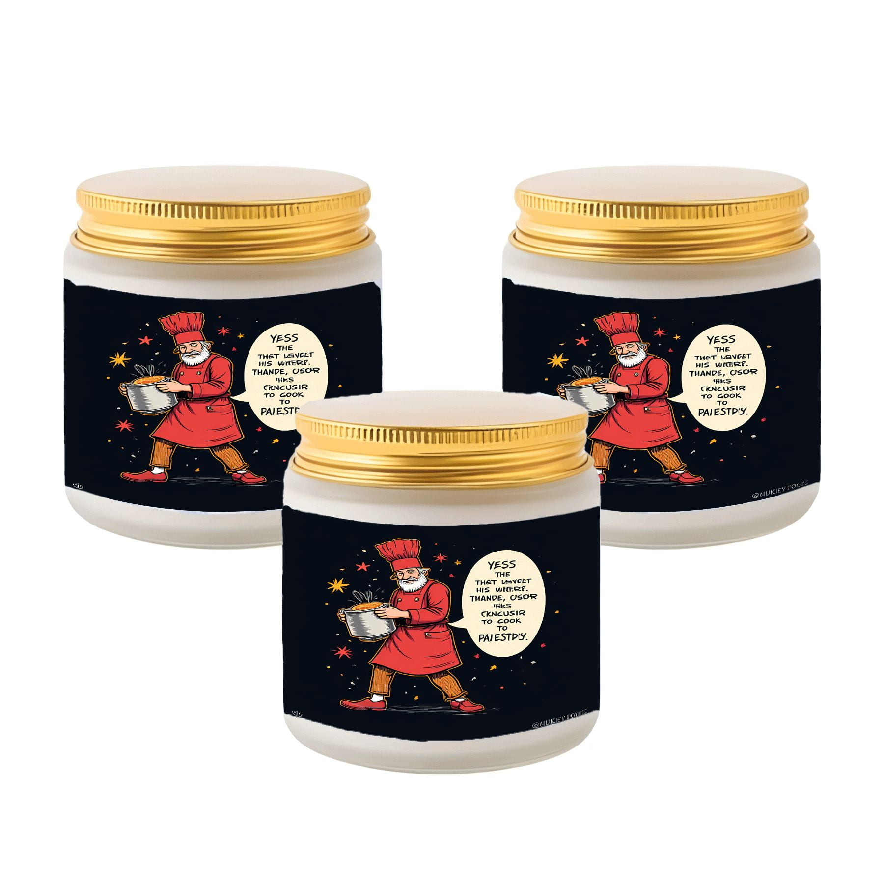 3 Pack Scented Soy Wax Candles - Festive Designs with Colorful Stars ...
