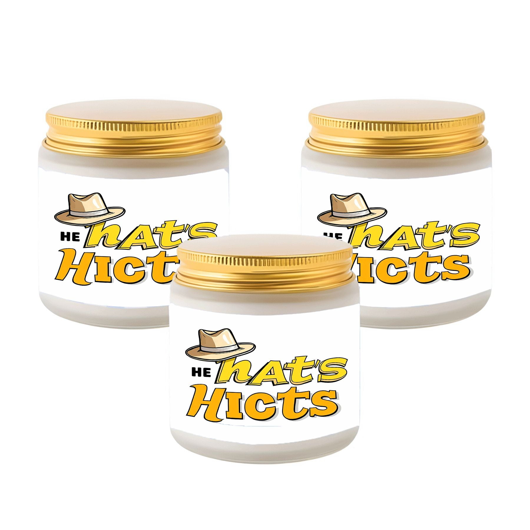 3 Pack Scented Soy Wax Candles - Stylish White Jars with Golden Lids ...