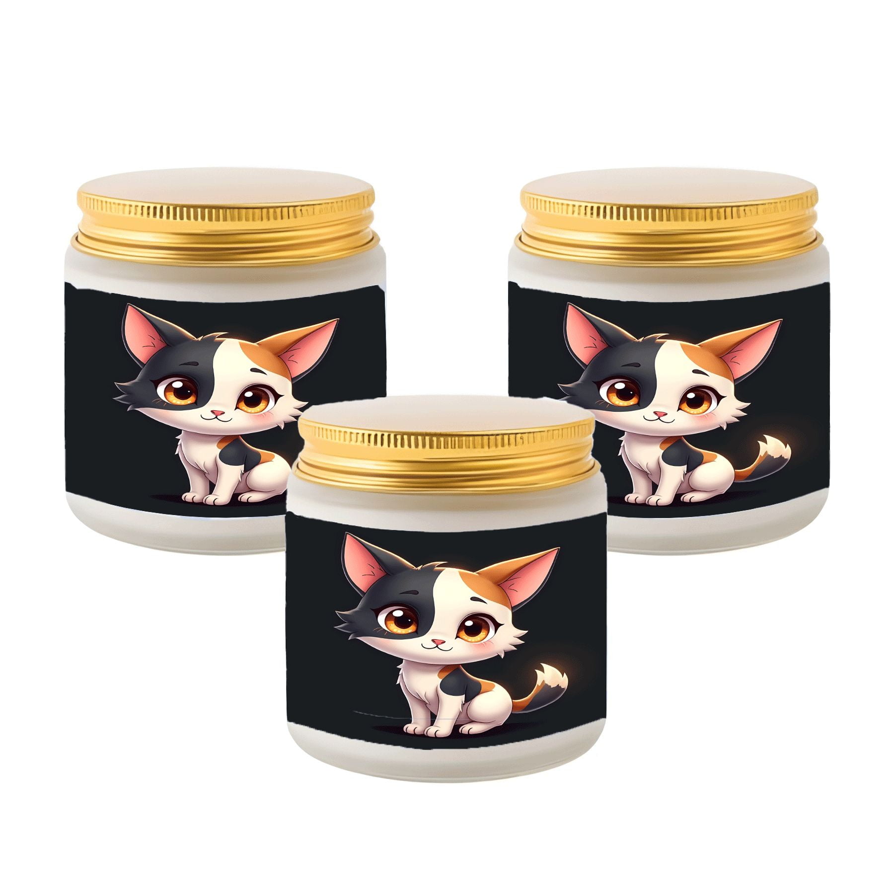 3 Pack Scented Soy Wax Candles in Adorable Cat Design - Cute Cartoon ...