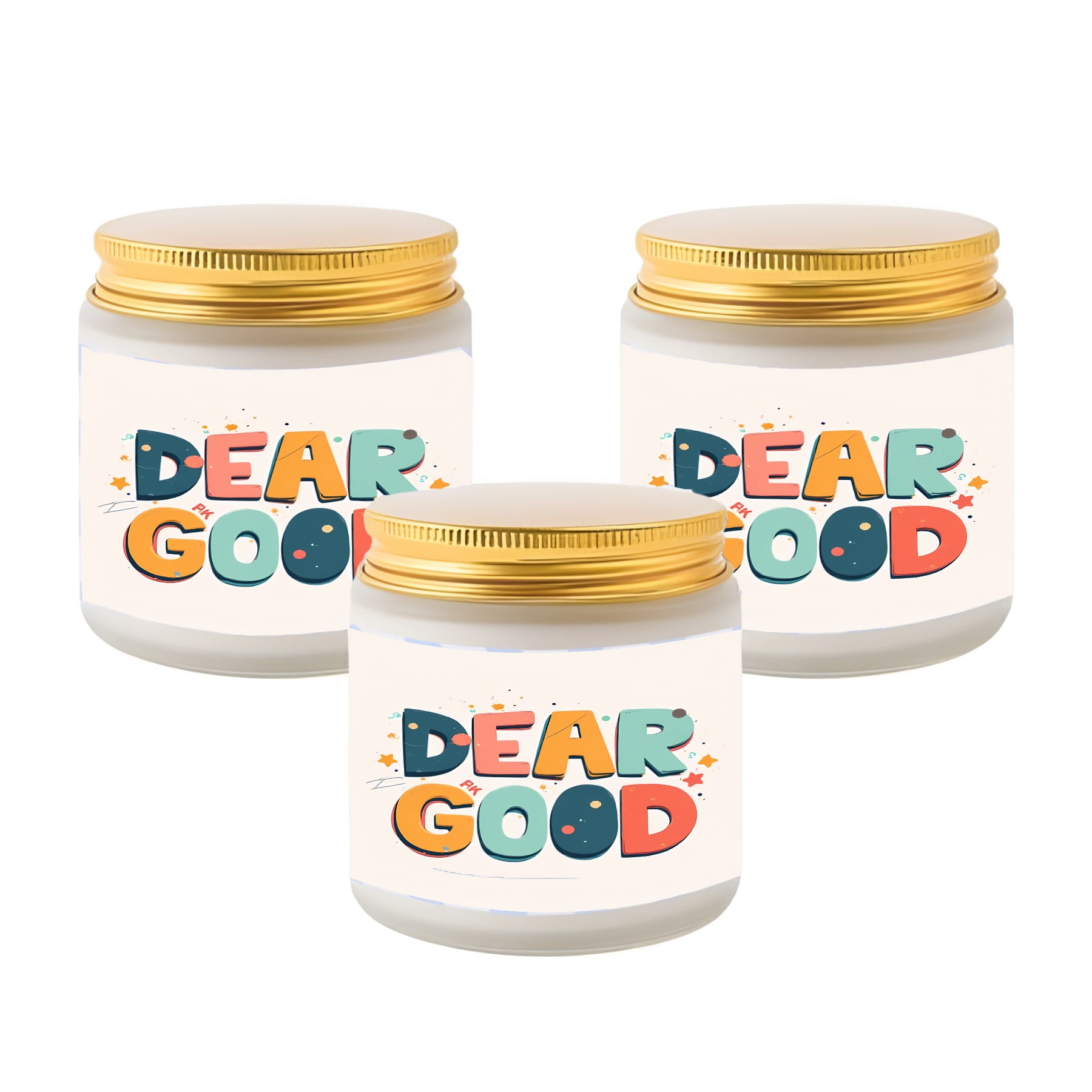 3 Pack Scented Soy Wax Candles in Colorful Starry Design - Perfect for ...