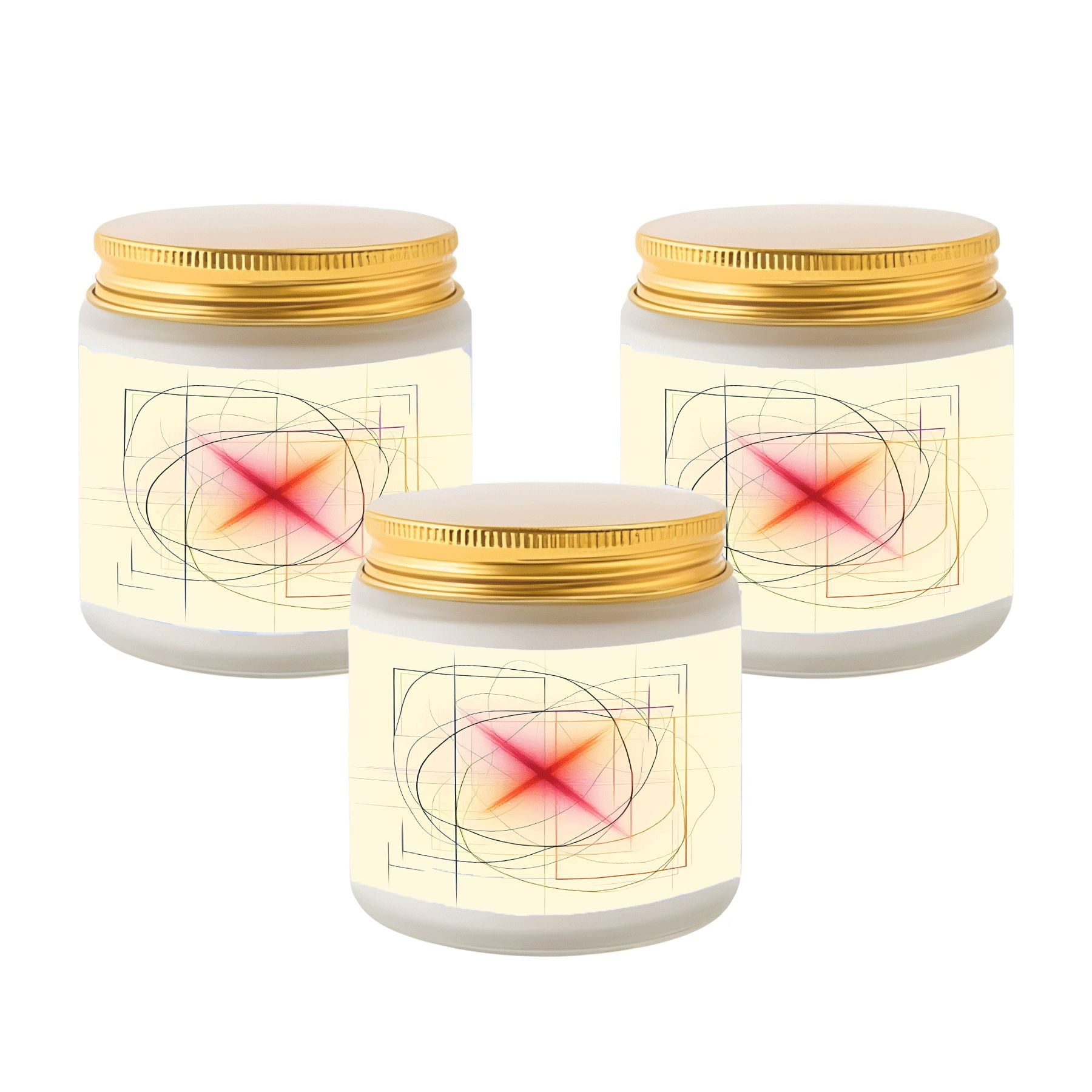 3 Pack Scented Soy Wax Candles in Elegant Glass Containers with ...
