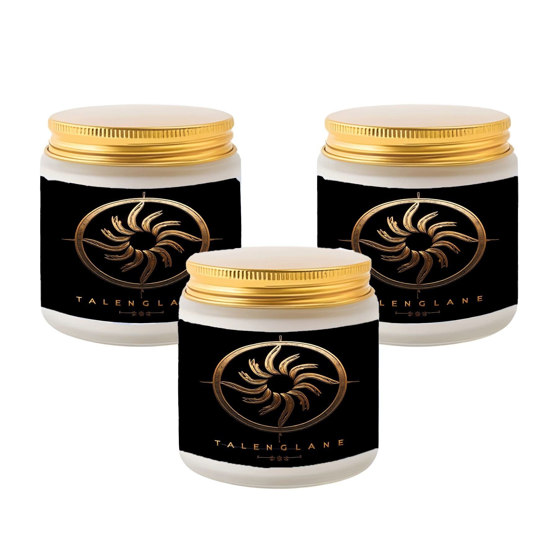 3 Pack Scented Soy Wax Candles in Elegant White Cylinders with Golden ...