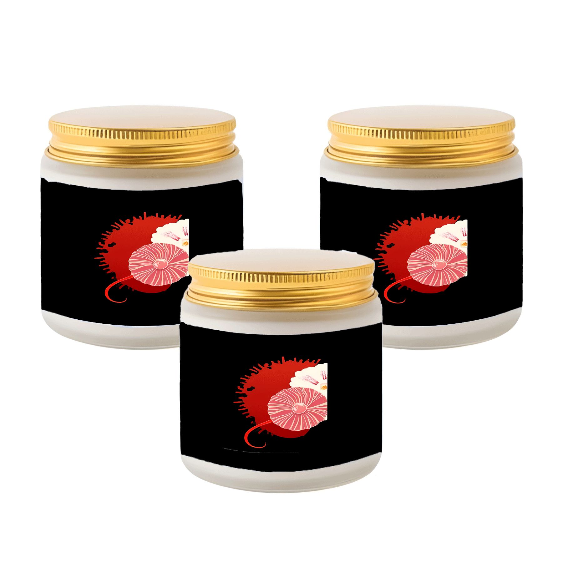 3 Pack Scented Soy Wax Candles in Elegant White Jars with Black Labels ...