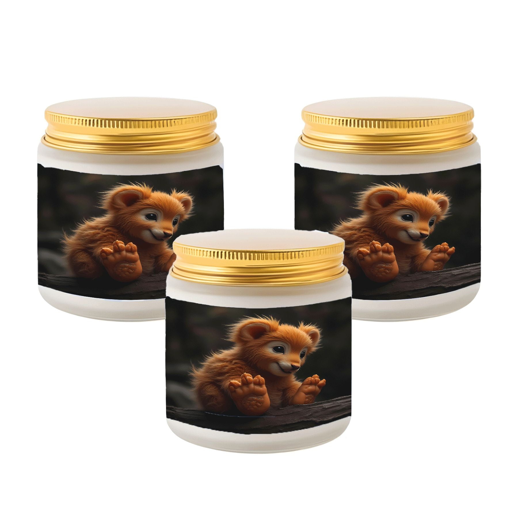3 Pack Scented Soy Wax Candles with Adorable Lion Cub Design - Perfect ...