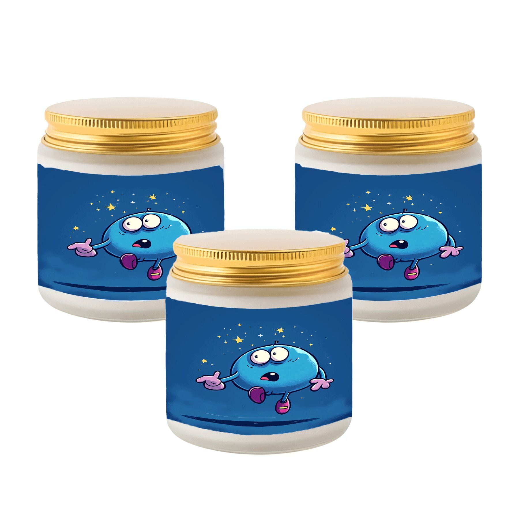 3 Pack Scented Soy Wax Candles with Cartoon Character Design - Perfect ...
