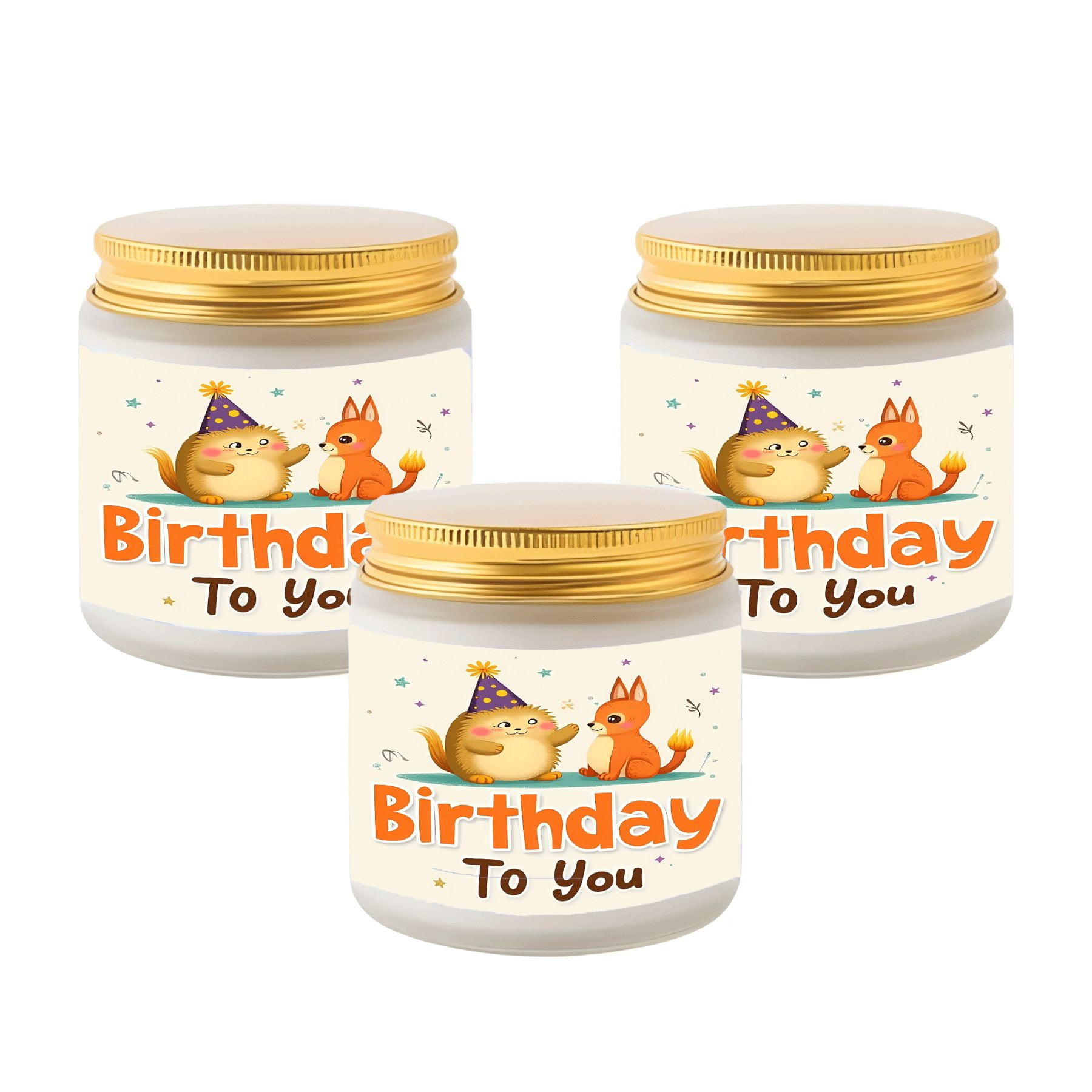 3 Pack Scented Soy Wax Candles with Festive Bird & Fox Design Perfect ...