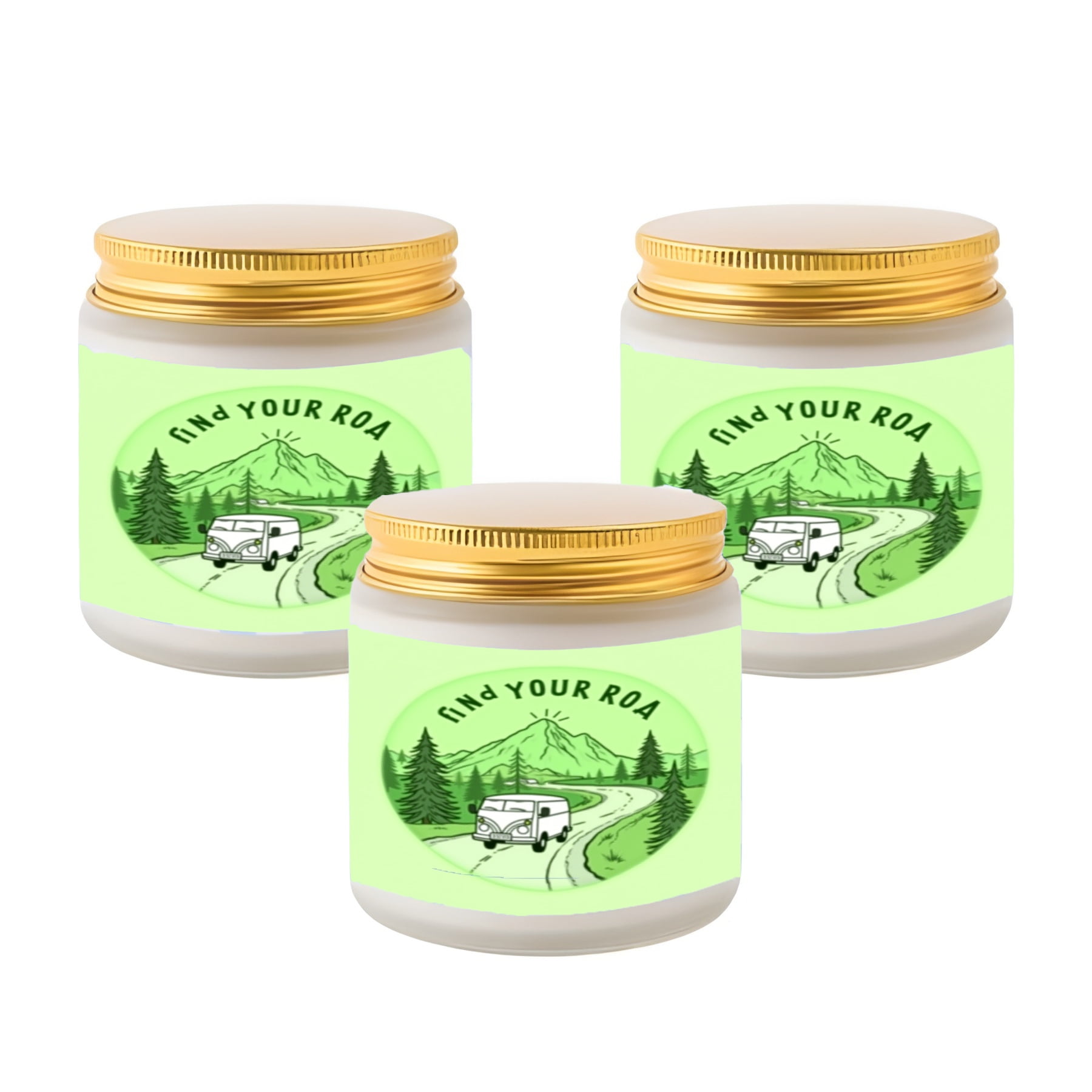 3 Pack Scented Soy Wax Candles with Nature-Inspired Labels: Winding ...