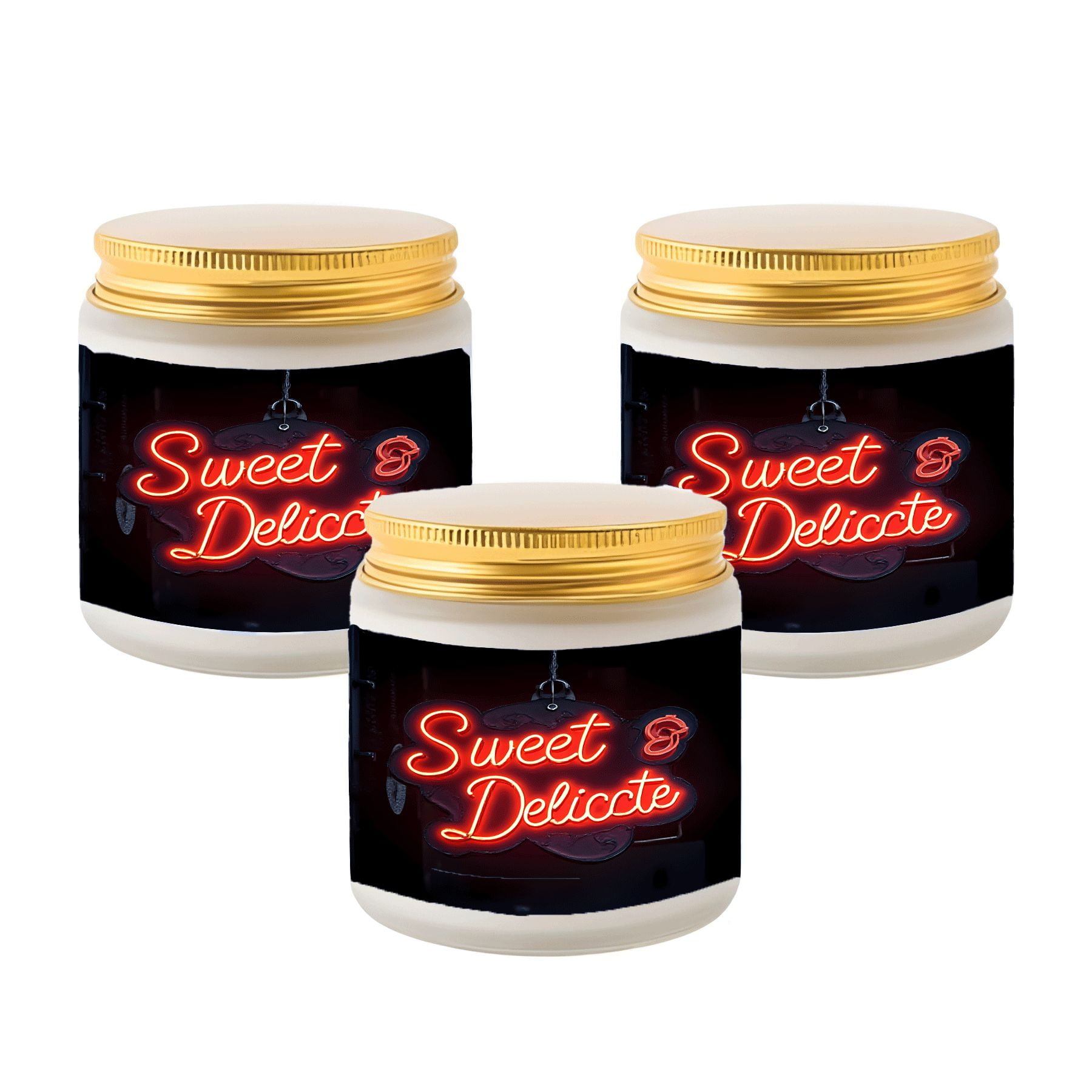 3 Pack Scented Soy Wax Candles with Retro Candy-Themed Design " Sweet ...