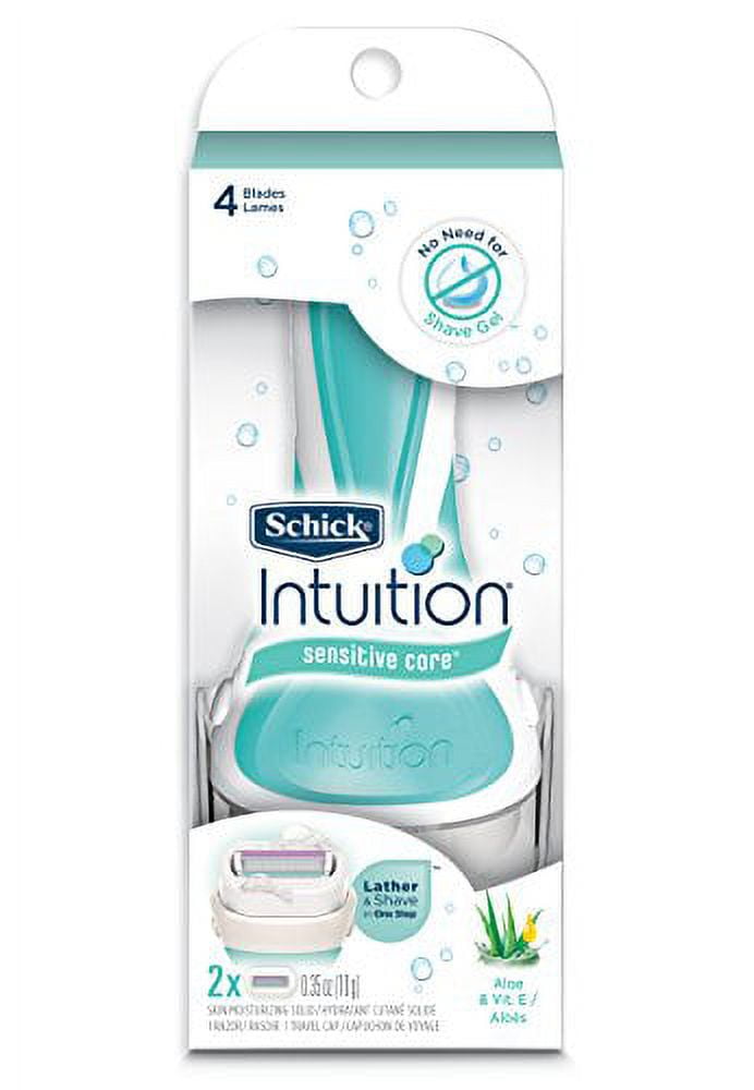 3 Pack Schick Intuition Sensitive Razor for Women + 2 Moisturizing ...