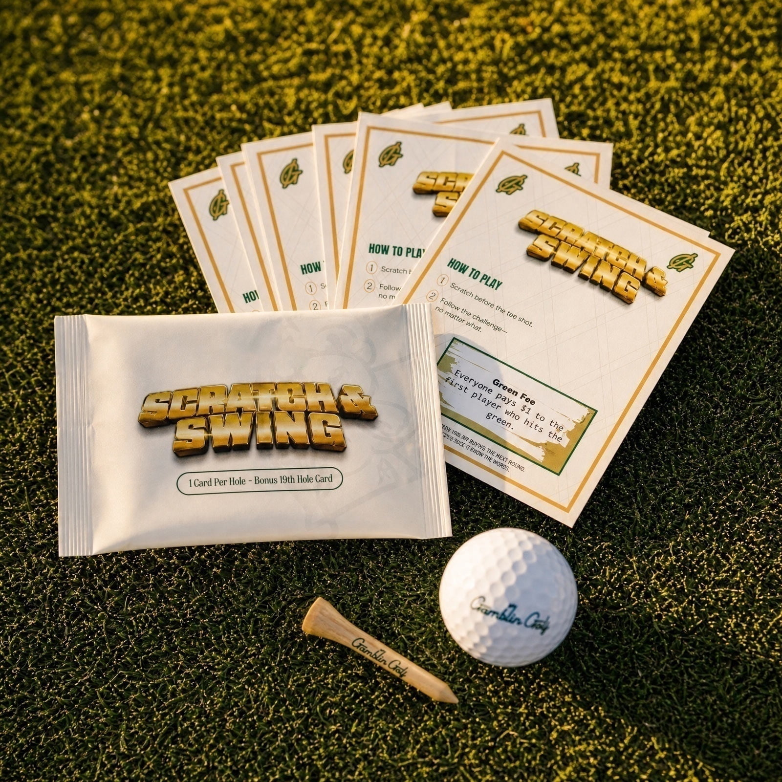 3 Pack Scratch Off Golf Card Game – Scratch and Swing, 18 Hole ...