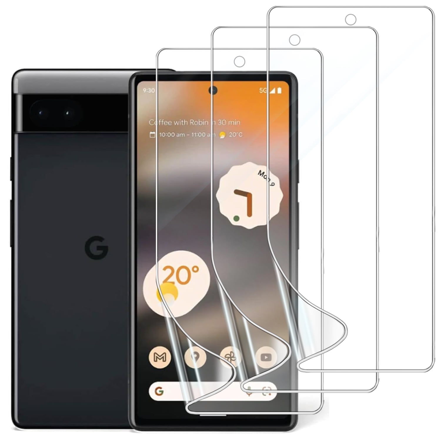 ZYQEEE 3 Pack Screen Protector Compatible with Google Pixel 6A, TPU ...