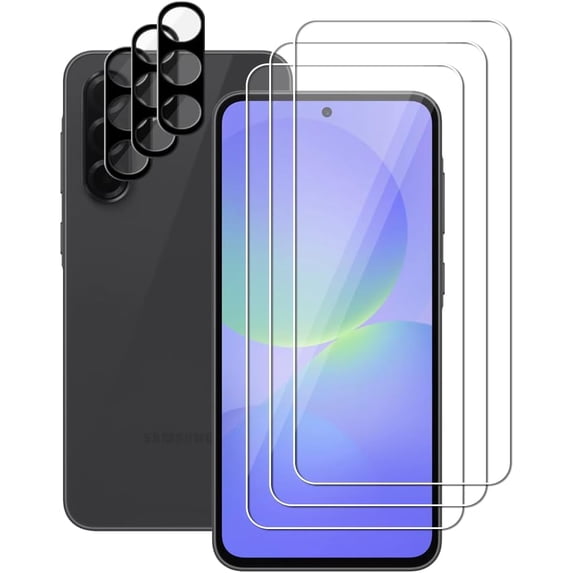 3 Pack Screen Protector For Samsung Galaxy A36 5G Tempered Glass with ...