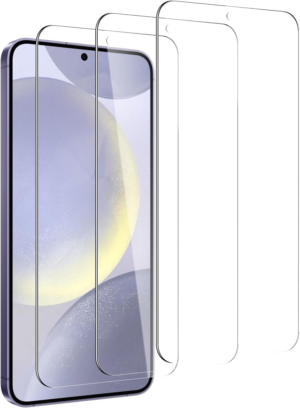 3 Pack Screen Protector for Samsung Galaxy S24 Plus/S25 Plus, Tempered ...
