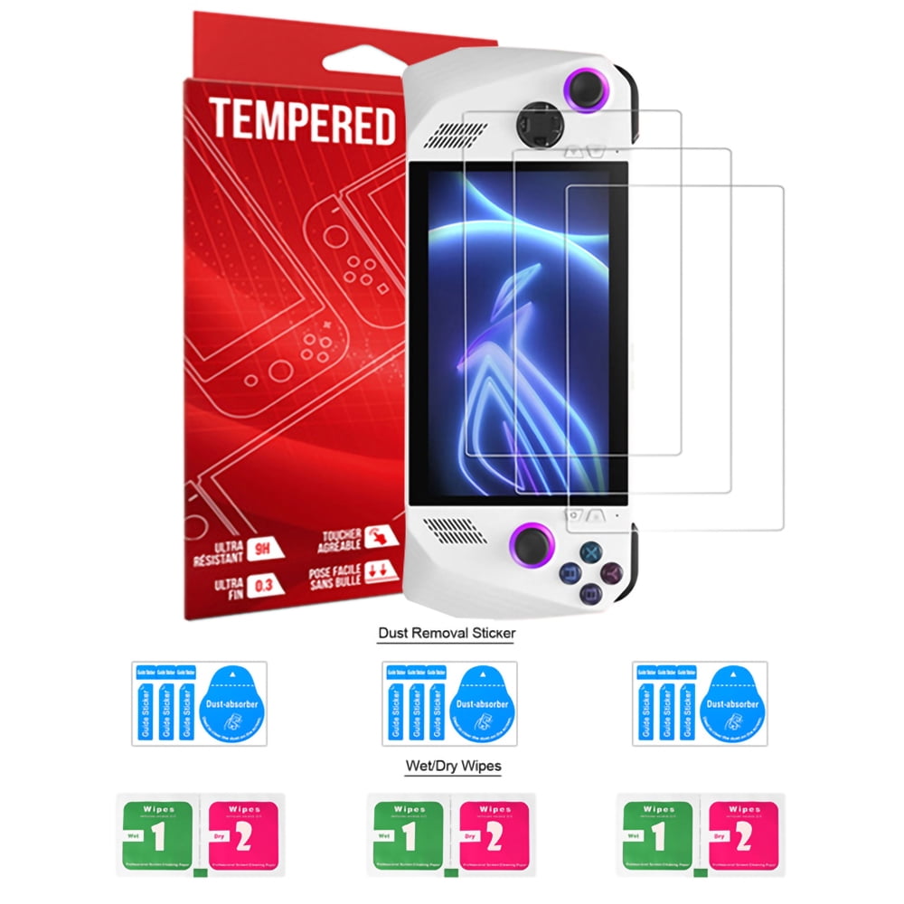 3 Pack Screen Protector Tempered Glass for ASUS ROG Ally Gaming ...