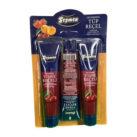 3-Pack Segmen Sour Cherry Tube Jam 4.23oz - Walmart.com