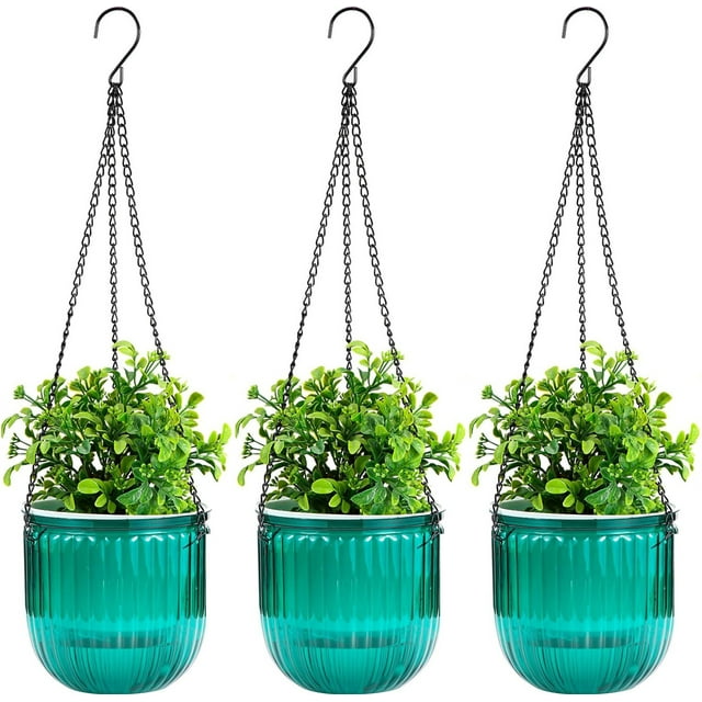 3-Pack Self Watering Hanging Planters for Indoor Plants,Hanging Plant ...