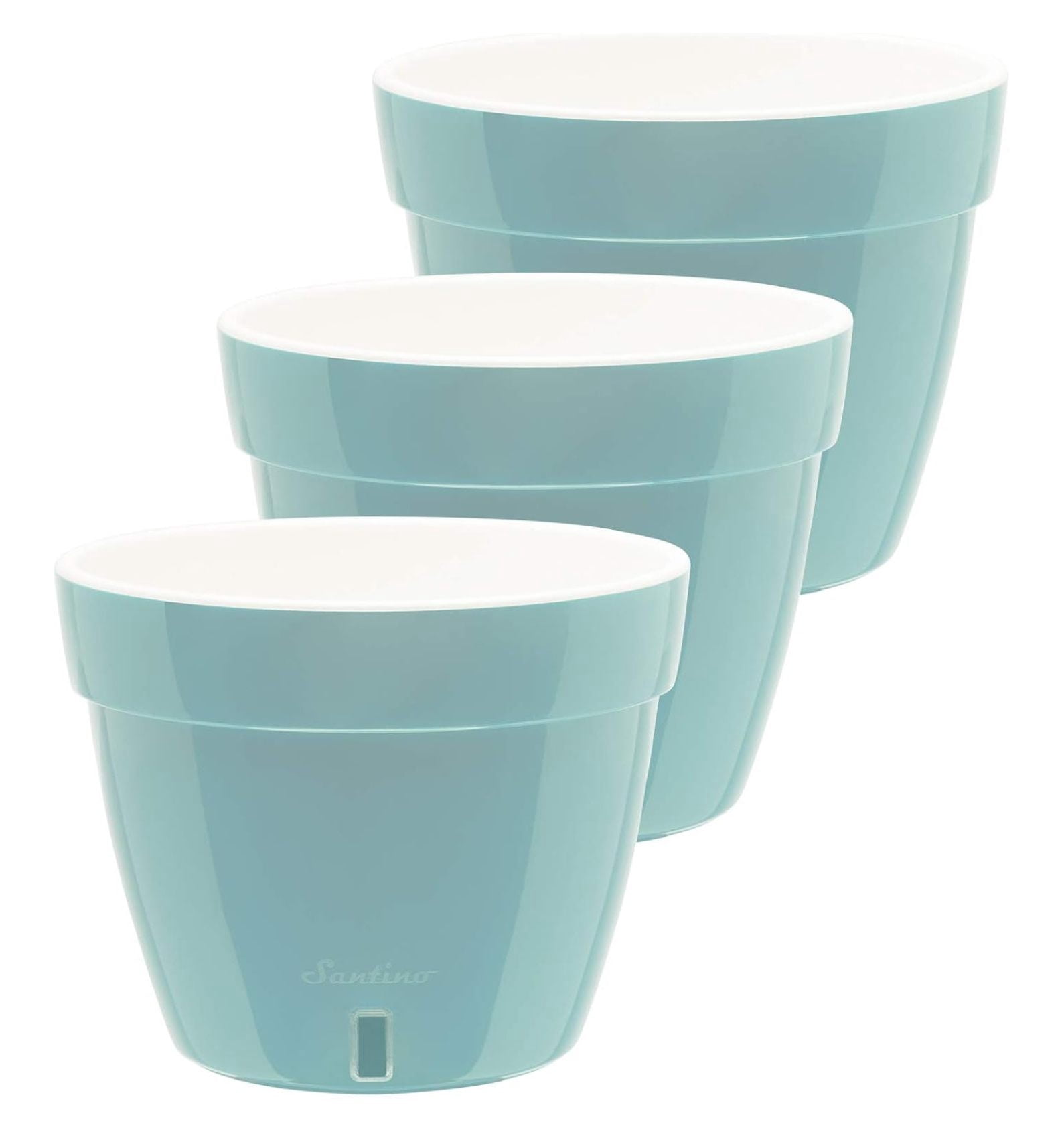3 Pack - Self Watering Planter - Modern Flower Pot with Water Level ...
