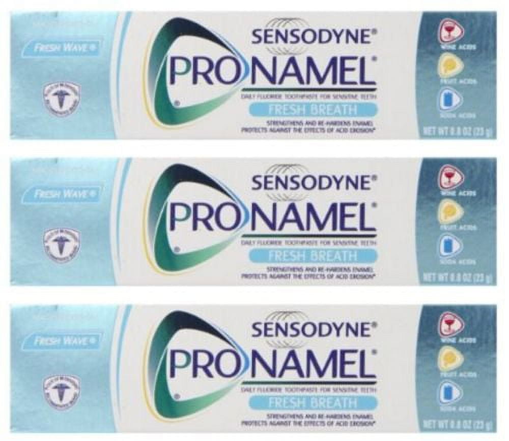 Sensodyne ProNamel Enamel Care Toothpaste for Sensitive Teeth, 3 Pack ...