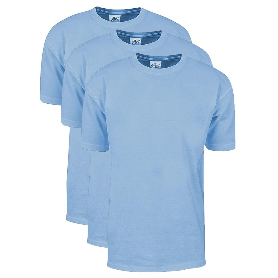 3 Pack Shaka Wear Men's Max Heavyweight Short Sleeve Crew Neck T-Shirt ...